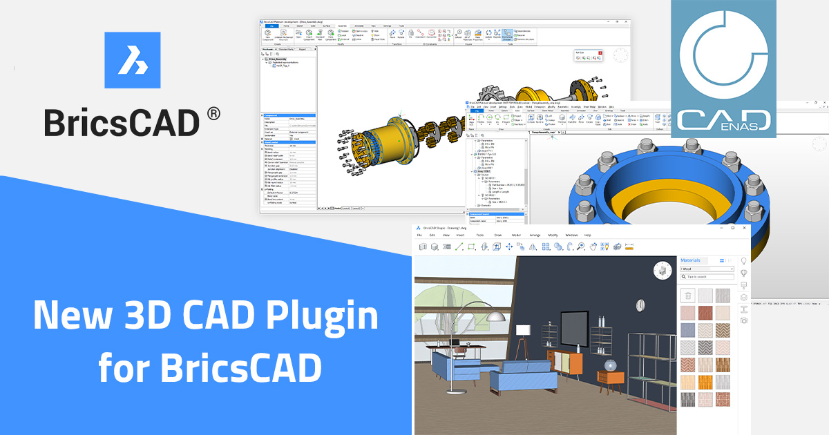 New BricsCAD Plugin powered by CADENAS: Insert 3D CAD & BIM models free ...